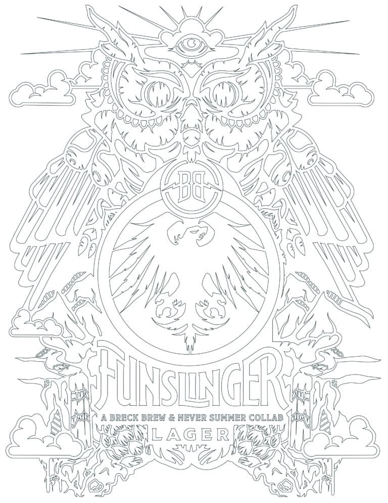 Funslinger Coloring Pages - Breckenridge Brewery